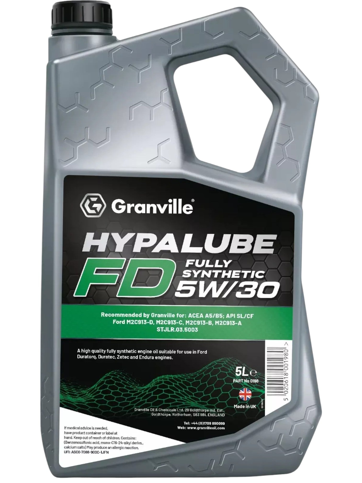 Granville Hypalube Fully Synthetic 5W/30 FD Engine Oil 5 Litre ...